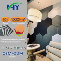 China PET Based Hexagon Acoustic Panels Flame Retardant Acoustic Treatment Customizable Sizes for sale