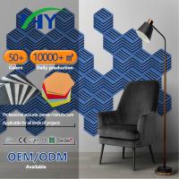 China Stylish Hexagon Acoustic Panels Flame Retardant PET Sound Dampening Customizable Shape for sale