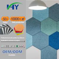 China Commercial Hexagon Acoustic Panels Flame Retardant PET Noise Control Customizable for sale