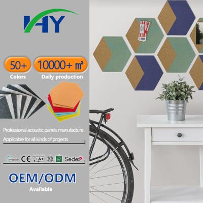 China Hexagon Acoustic Panels For Conference Rooms Flame Retardant PET Sound Absorption for sale