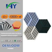China Durable PET Hexagon Acoustic Panels Flame Retardant Acoustic Panels Customizable Shape for sale