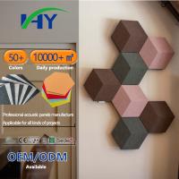 China Acoustic Tiles Hexagon Acoustic Panels PET Material Flame Retardant Customizable Pack for sale