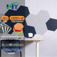 China Hexagon Acoustic Panels Flame Retardant PET Acoustical Panels Customizable Artwork for sale