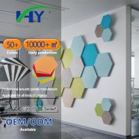 China Hexagon Acoustic Panels Flame Retardant Technology PET Customizable Acoustic Panels for sale