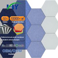 China Recycled PET Hexagon Acoustic Panels Flame Retardant Sound Absorption Customizable for sale