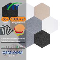 China 3D Hexagon Acoustic Panels PET Flame Retardant Sound Absorption Customizable Texture for sale
