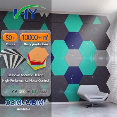 China Polyester Fiber Hexagon Acoustic Panels For Gym Restaurant Sound Absorption [DRAFT-FIX] for sale