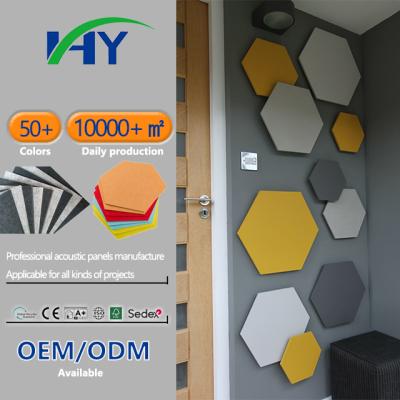 China Customized Hexagon Acoustic Panels Class A Fire Rated For Auditorium for sale