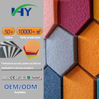 China Hexagon Acoustic Panels For Gym And Classroom Custom Size With Self Adhesive for sale