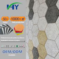 China Hexagon Acoustic Panels Recyclable PET Flame Retardant For Commercial Use for sale
