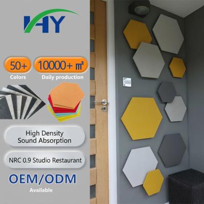 China Hexagon Acoustic Panels Acoustic Wall Panels Flame Retardant PET Customizable Design [DRAFT-FIX] for sale