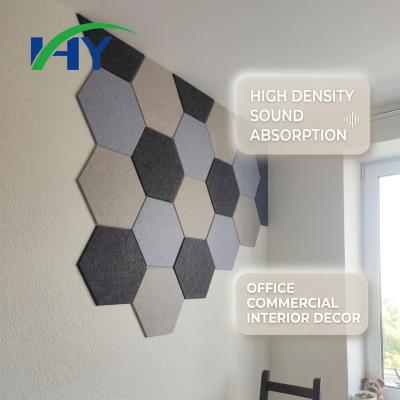 China Modern Design Hexagon Acoustic Panels PET For Studio And Meeting Room Use for sale