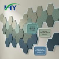 China Hexagon Acoustic Panels High Density Polyester Fiber For Auditorium And Classroom Acoustic Treatment for sale
