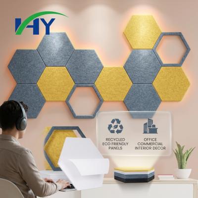 China Bulk Supply Hexagon Acoustic Panels Customized PET For Commercial Interior Decoration for sale