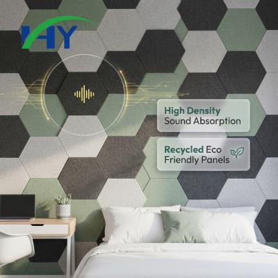 China Hexagon Acoustic Panels PET Flame Retardant Sound Absorption For Office for sale