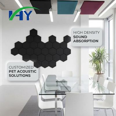 China Hexagon Acoustic Panels 100 Recycled PET Flame Retardant For Project Supply for sale