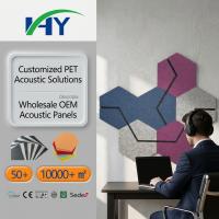 China Commercial Hexagon Acoustic Panels Wholesale Custom Color For Office Wall for sale