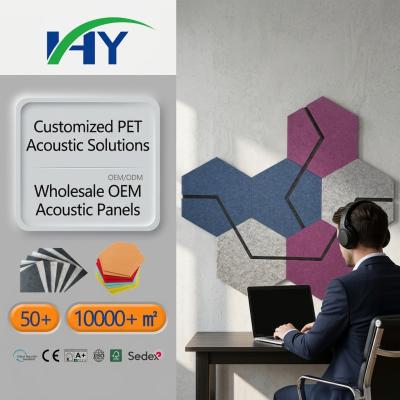 China Commercial Hexagon Acoustic Panels Wholesale Custom Color For Office Wall for sale