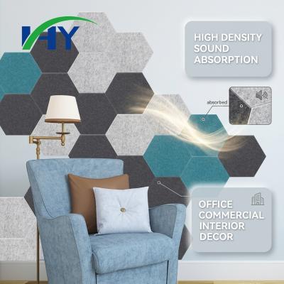 China Hexagon Acoustic Panels Recyclable PET For Office Commercial Space for sale