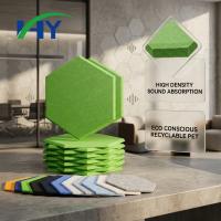 China Hexagon Acoustic Panels High Density Polyester Fiber For Classroom And Conference Room Ceiling for sale
