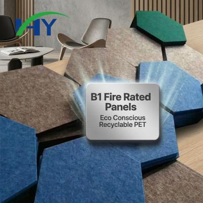 China Hexagon Acoustic Panels Sound Absorption For Plan Office And Meeting Room for sale