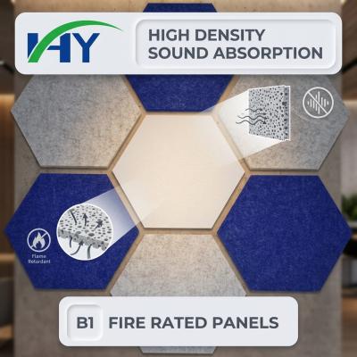 China Hexagon Acoustic Panels For Office Sound Absorption PET With Custom Size for sale