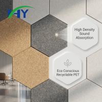 China Hexagon Acoustic Panels For Office Partition Wall PET Sound Absorption for sale