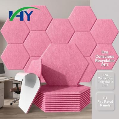 China Flame Retardant Hexagon Acoustic Panels PET For Auditorium And Commercial Use for sale