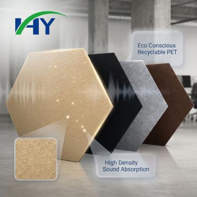 China Hexagon Acoustic Panels Customized PET For Office And Hospitality Interiors for sale