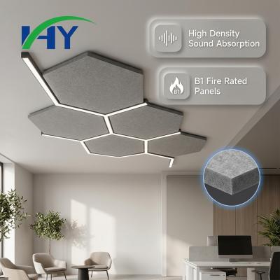 China Custom Size Hexagon Acoustic Panels For Gym And Restaurant Soundproofing for sale