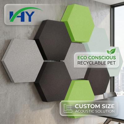 China Hexagon Acoustic Panels For Studio And Restaurant Ceiling Decoration for sale