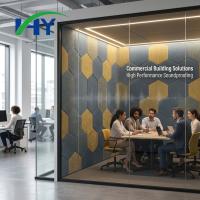 China Eco Conscious Hexagon Acoustic Panels Recyclable PET For Commercial Building Acoustic Treatment for sale