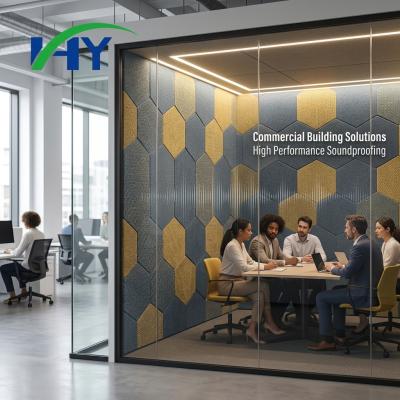 China Eco Conscious Hexagon Acoustic Panels Recyclable PET For Commercial Building Acoustic Treatment for sale