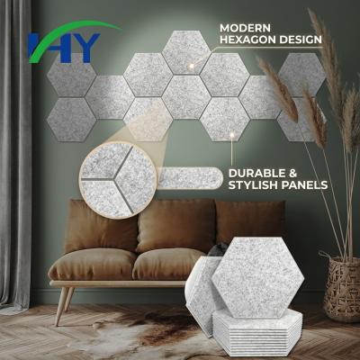 China Polyester Fiber Hexagon Acoustic Panels For Gym Restaurant Sound Absorption for sale