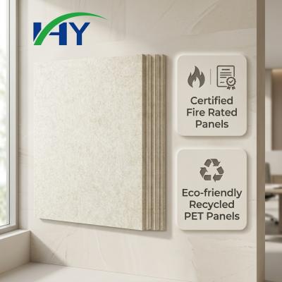 China PET Acoustic Panels For Hotels Hexagon 100 Polyester Fiber NRC 0.8 for sale