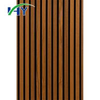 China Wood Slat Acoustic Panel with Custom Pet Layer for Sound Absorption for sale