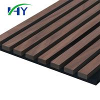 China Mdf Wood Slat Acoustic Panel with Pet and Flame Retardant for sale