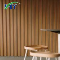 China Wood Slat Acoustic Panel with Sound Absorbing Mdf Core for Home for sale