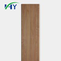 China Pet Based Wood Slat Acoustic Panel with Flame Retardant Function for sale