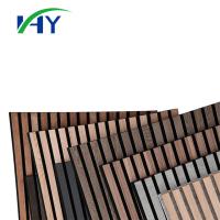 China Custom Color Wood Slat Acoustic Panel with Mdf and Flame Retardant for sale