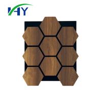 China Wood Slat Acoustic Panel with Acoustic Pet Foam and Flame Retardant for sale