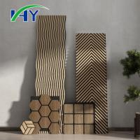 China Sound Absorption Wood Slat Acoustic Panel with Custom Flame Retardant for sale