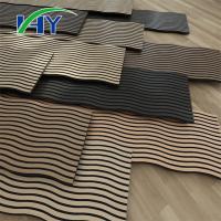 China Pet and Mdf Wood Slat Acoustic Panel with Sound Absorption for sale