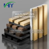 China Sound Absorbing Wood Slat Acoustic Panel with Customized Pet Design for sale