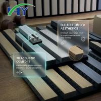China Wood Slat Acoustic Panel with Custom Mdf Backing for Noise Reduction for sale