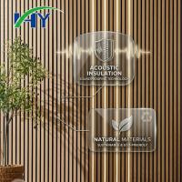 China Wood Slat Acoustic Panel with Mdf Core and Flame Retardant for sale