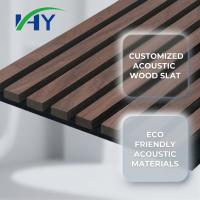 China Mdf Wood Slat Acoustic Panel with Pet and Flame Retardant for sale