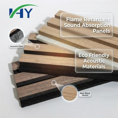 China Wood Slat Acoustic Panel with Flame Retardant for Studio Sound for sale