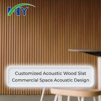 China Wood Slat Acoustic Panel with Sound Absorbing Mdf Core for Home for sale