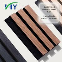 China Custom Size Wood Slat Acoustic Panel with Sound Absorption Mdf for sale